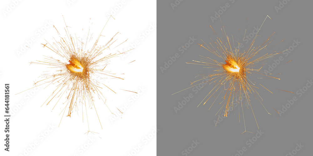 Sparkler light png. Burning sparkler fire with sparks flying around ...