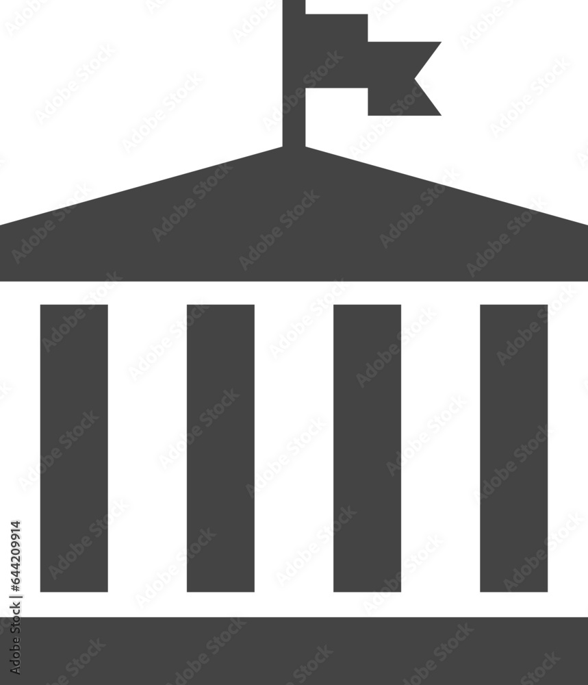 Government icon vector. Building construction symbol. Architecture ...