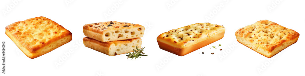 Focaccia clipart collection, vector, icons isolated on transparent ...