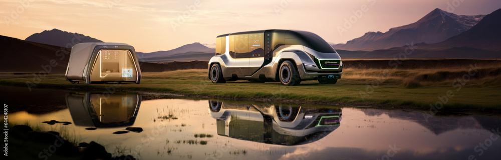 RV or electric recreational vehicle powered by electric alternative ...