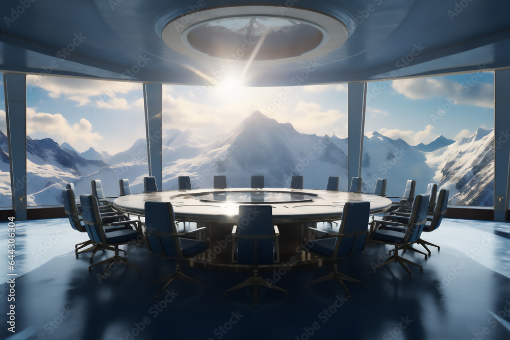 Luxury Meeting Room Illustration, create using Generative Artificial ...