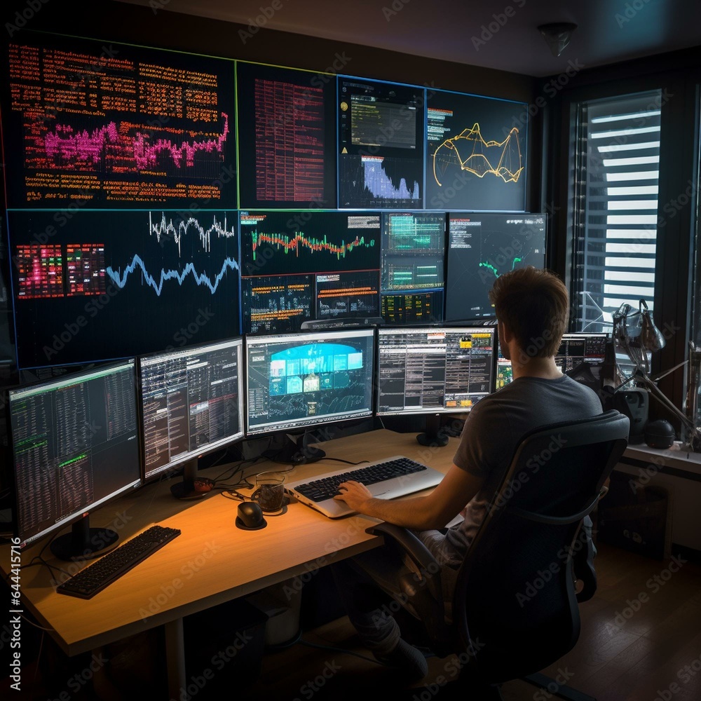 data visualization touch screen workspace forex stats stcks information ...