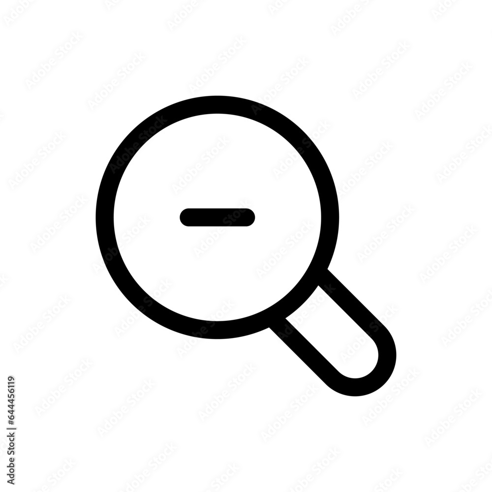 Zoom Out icon in trendy flat style isolated on white background. Zoom ...