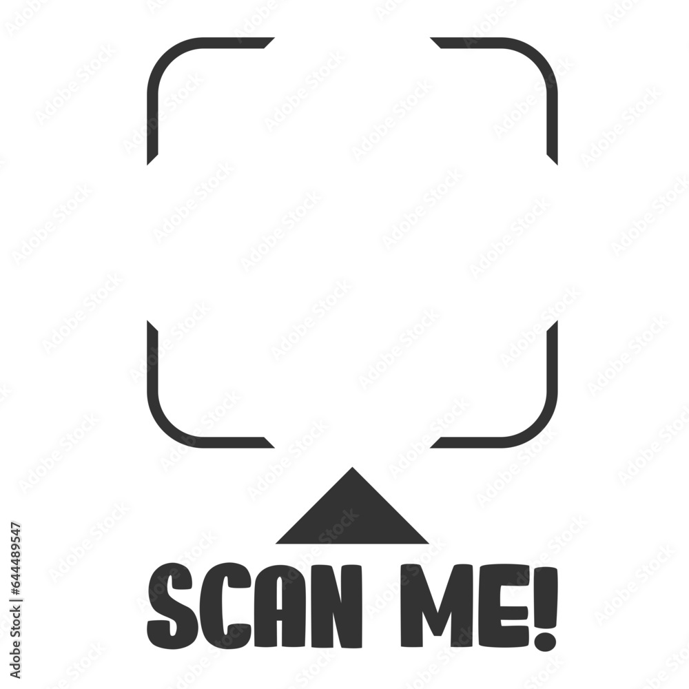 Qr code frame with text Scan Me. Scan me frame. QR code scan for ...