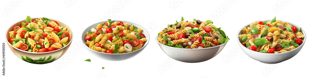 Pasta Salad clipart collection, vector, icons isolated on transparent ...