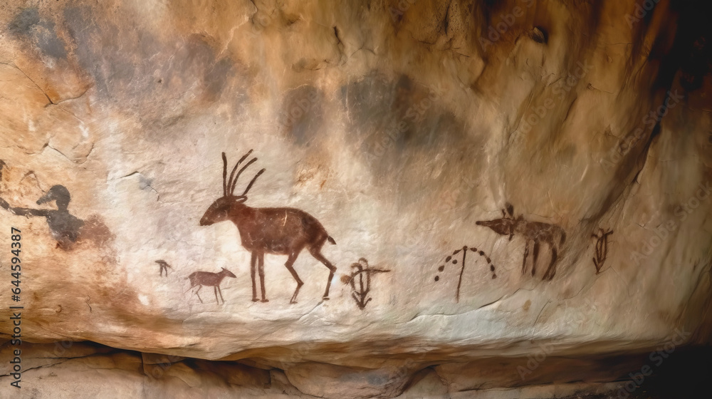 Cave painting - cave art - cave - prehistory - caveman - Created with ...