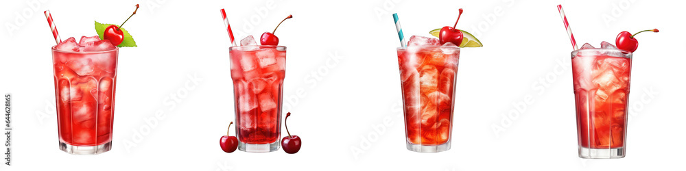 Shirley Temple Drink clipart collection, vector, icons isolated on ...