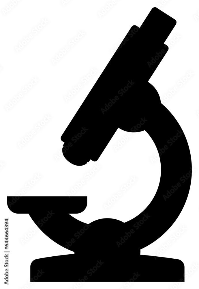 Microscope icon, lab magnifier illustration. Simple microscope to ...