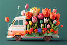 Flower Shop Station Wagon Free Stock Photo - Public Domain Pictures