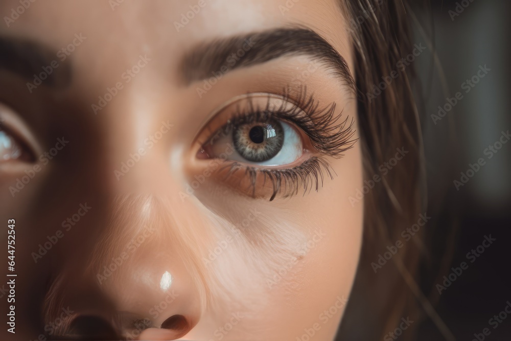 Fictional Character Created By Generated AI.Closeup of a woman's face ...