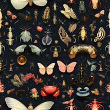 Butterflies Bugs Pattern Wallpaper Free Stock Photo - Public Domain ...