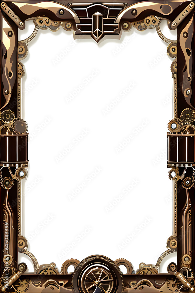 Ilustración de Stock Steam Punk Border Frame Transparent Background PNG ...