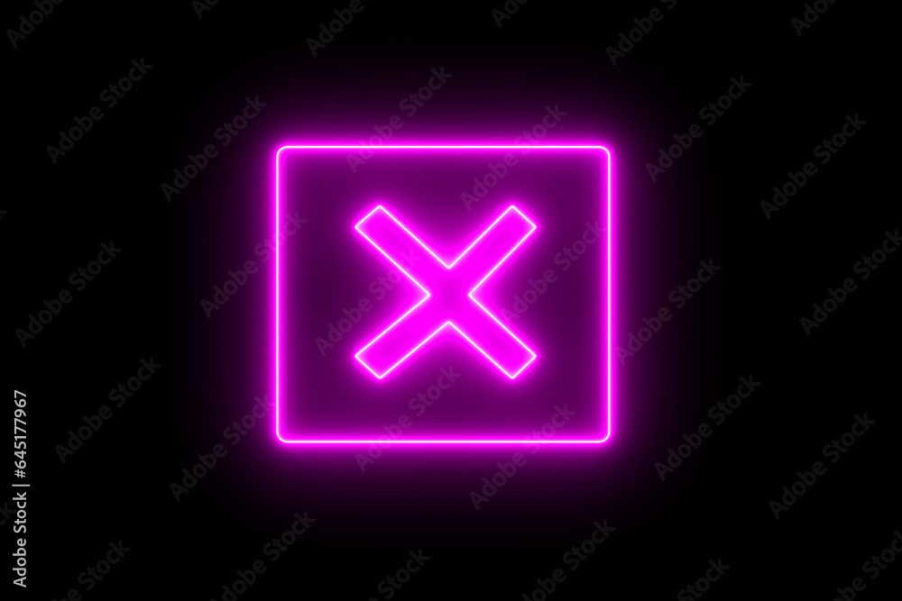 Cross or X check marks. Checkmark purple icons, isolated. Simple check ...