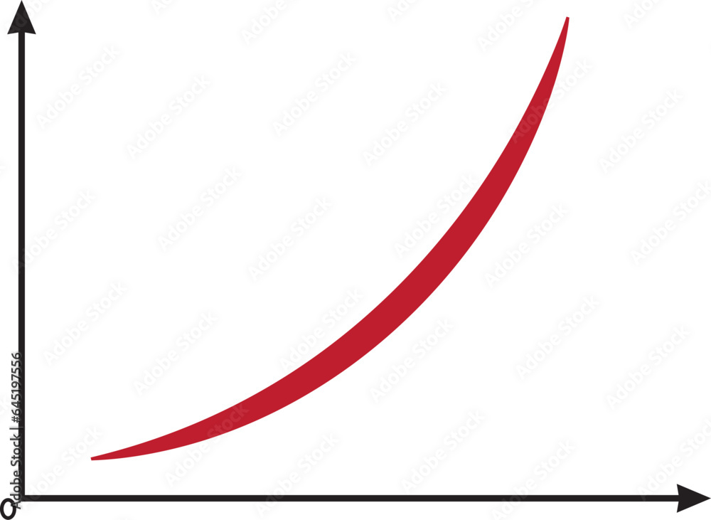 Cartesian coordinate plane. Vector illustration of a growth chart ...