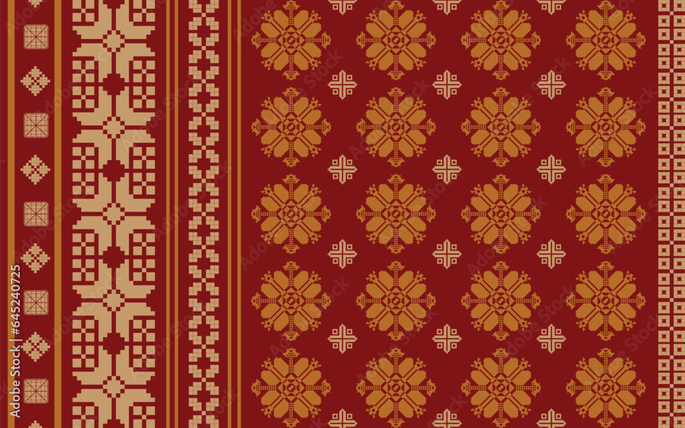 Vector seamless batik songket motif from indonesian for printing ...