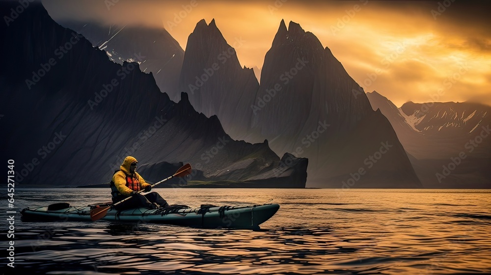 Fisherman utilizes a fishing kayak to access remote fishing spots, bait ...