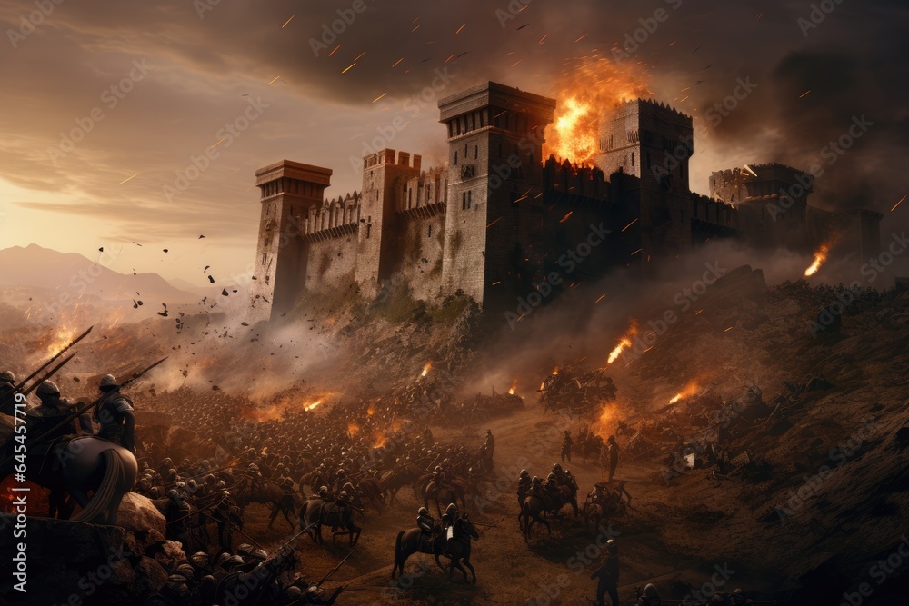 Stock-Foto „Epic Siege Chronicles: A Glimpse into the Siege of Antioch ...