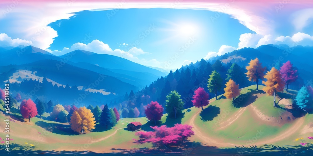 HDRI, Skybox, Spring Mountain with greens, day time in the forest ... HDRI, Skybox, Spring Mountain with greens, day time in the forest ...