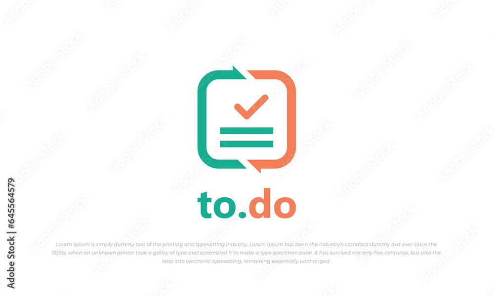 task list, to do list logo pictogram. simple, modern style with green ...