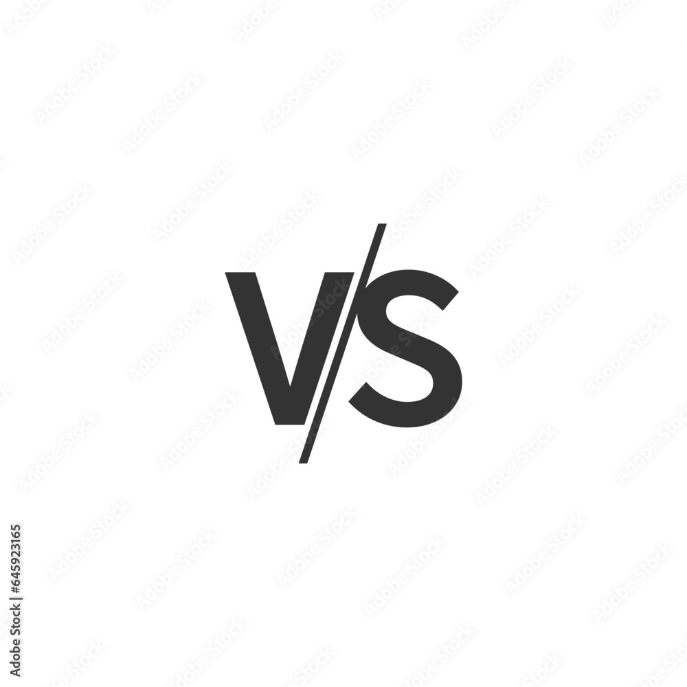 VS versus letters vector logo isolated on transparent background. VS ...