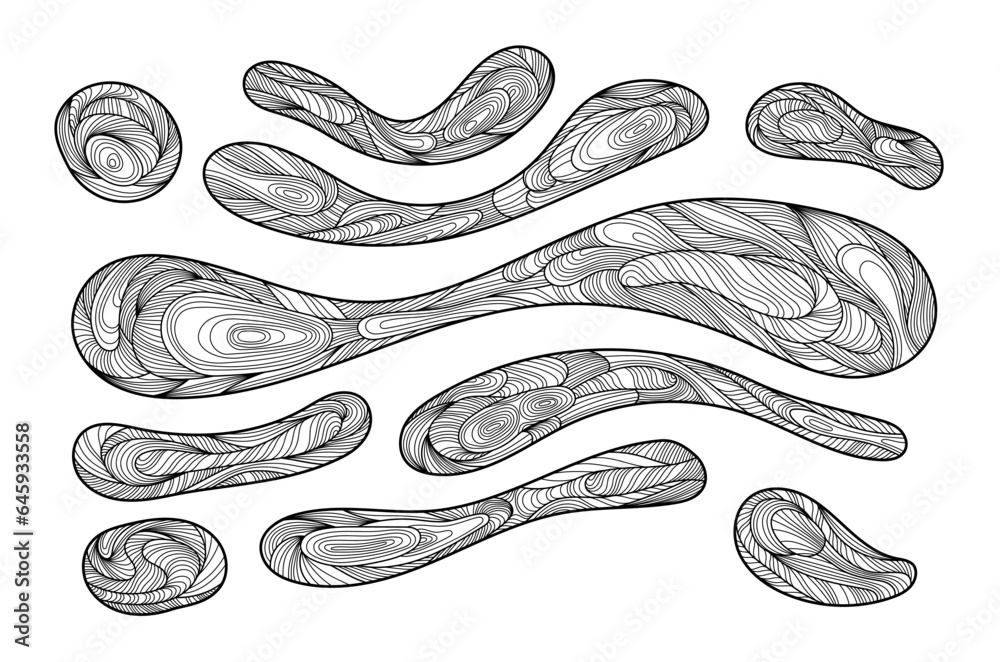 Cell abstract microorganism. Coloring Page. Amoeba microbe. Vector ...