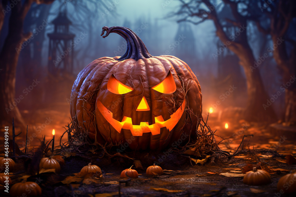 Halloween concept image. A horror event with a feast of terrifying ...