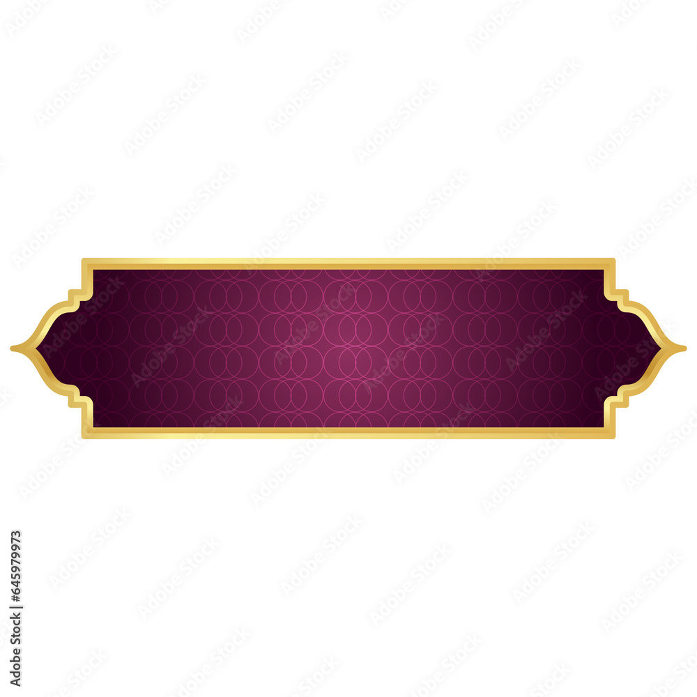 luxury golden Arabic Islamic text box title frame border and Islamic ...