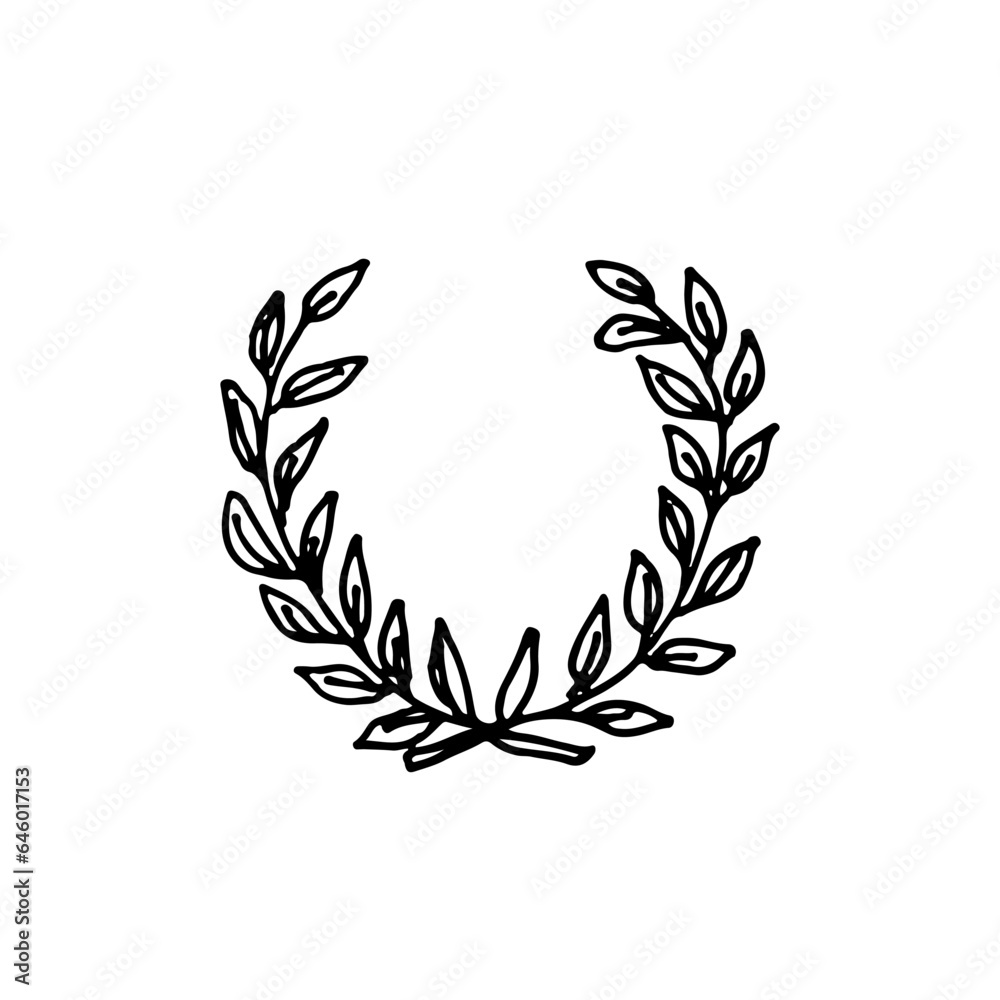 Laurel wreath, laurel branch - a symbol of victory, glory. Ancient ...