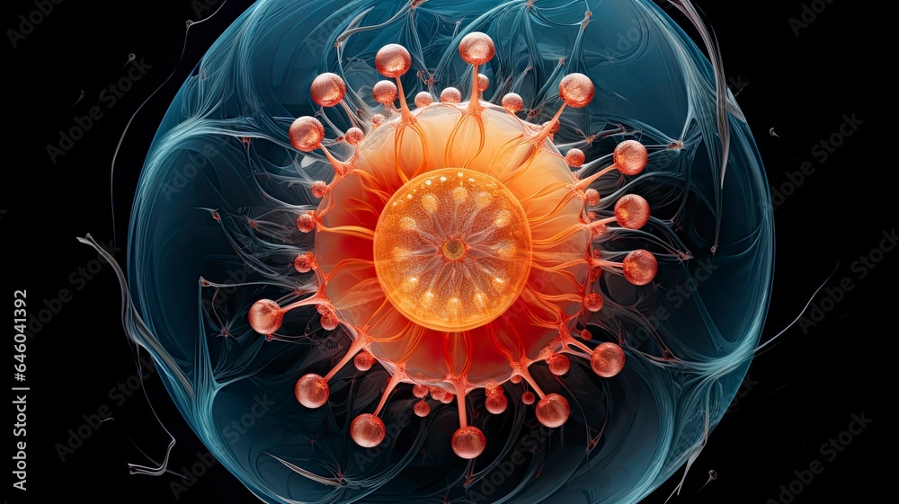 Microscopic Marvels: Cell Nucleus Stock Illustration | Adobe Stock