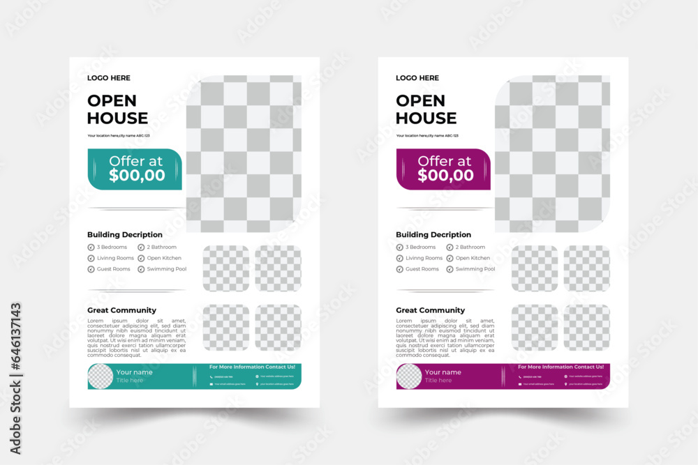 poster flyer pamphlet brochure cover design layout space for photo ...