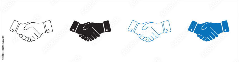 shake hand icon, Business agreement handshake icon, friendly handshake ...