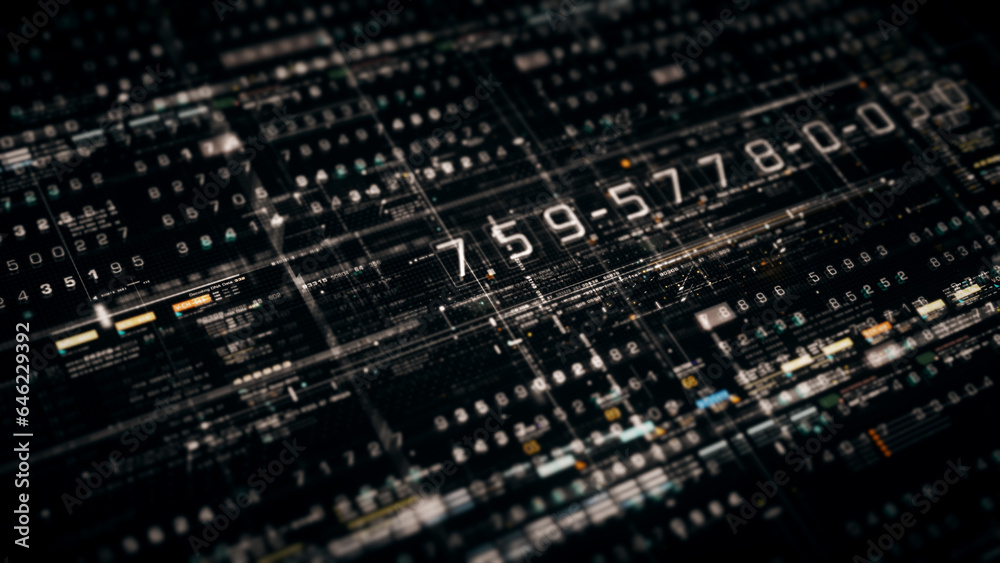 Advanced data matrix simulation UI with cutting-edge digital ...