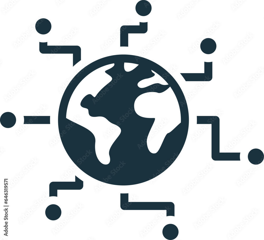 Digitalization icon. Monochrome simple sign from digitalization ...