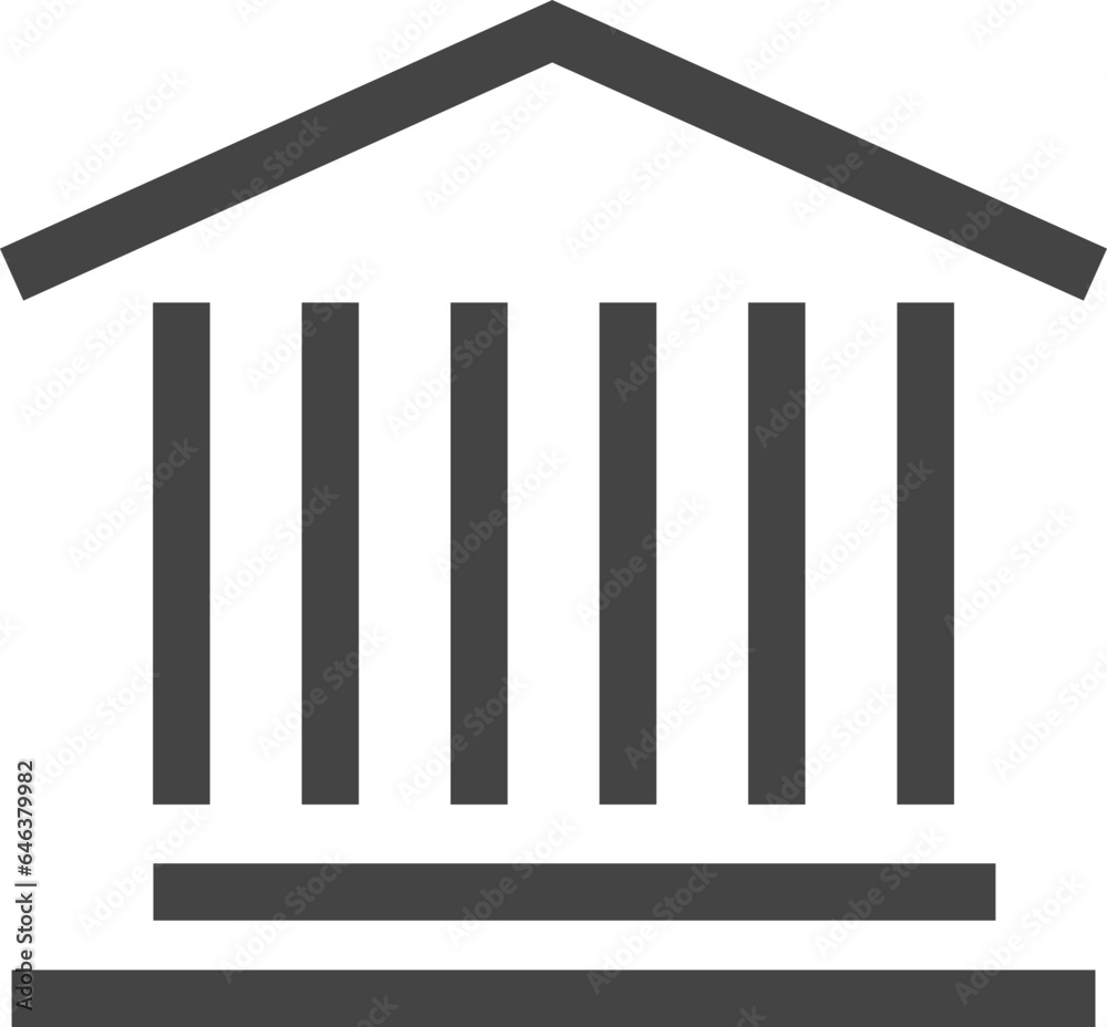 Government icon vector. Building construction symbol. Architecture ...