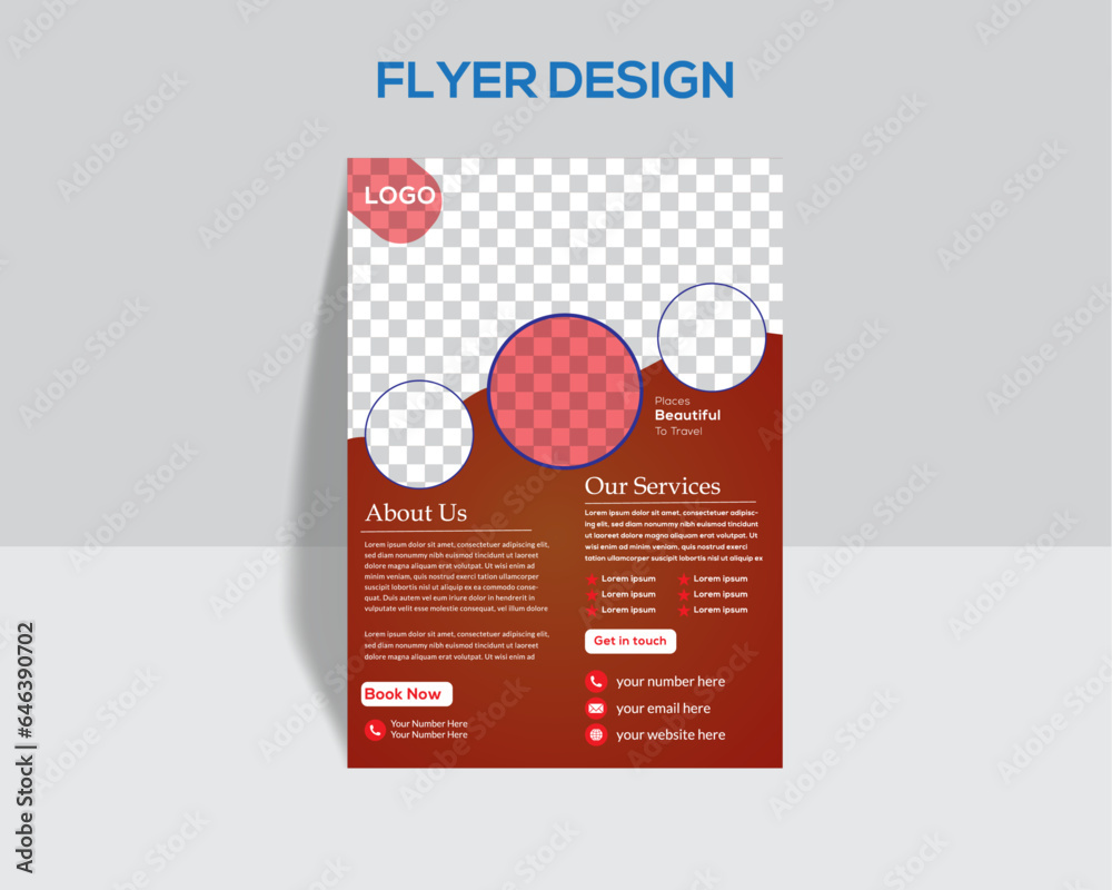fiyer design, blue colour, Corporate Presentation Collection, Portfolio ...