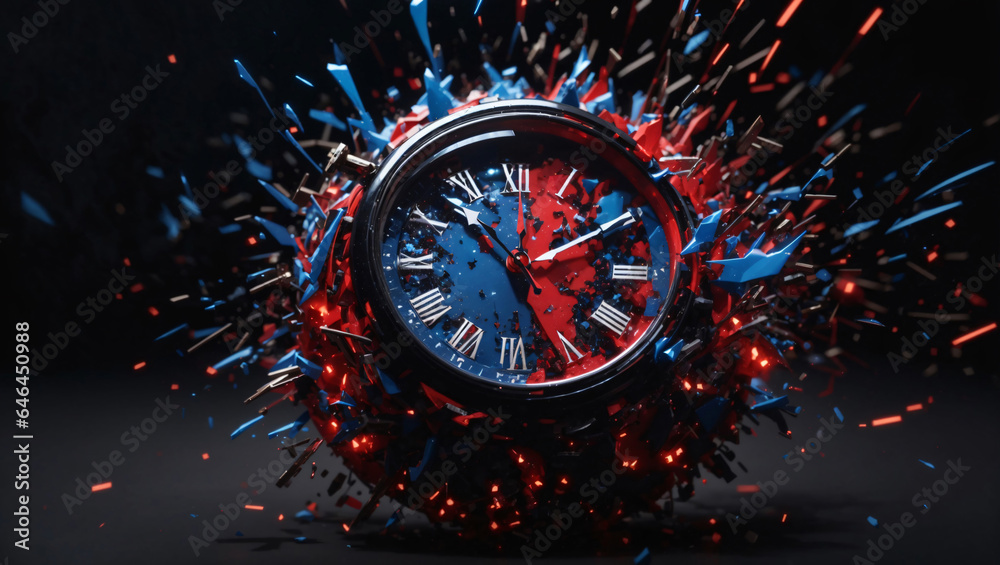 Meeting Deadlines A Guide to Effective Timing Clock Explosion Stock ...