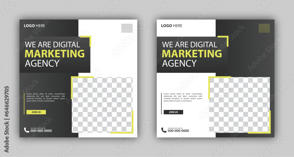 Corporate and digital business marketing promotion post design or ...