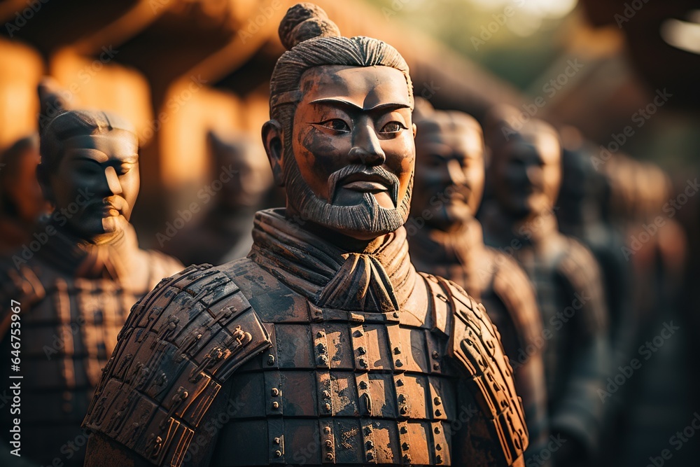 Terracotta Army: Rows of terracotta soldiers guarding the tomb of China ...