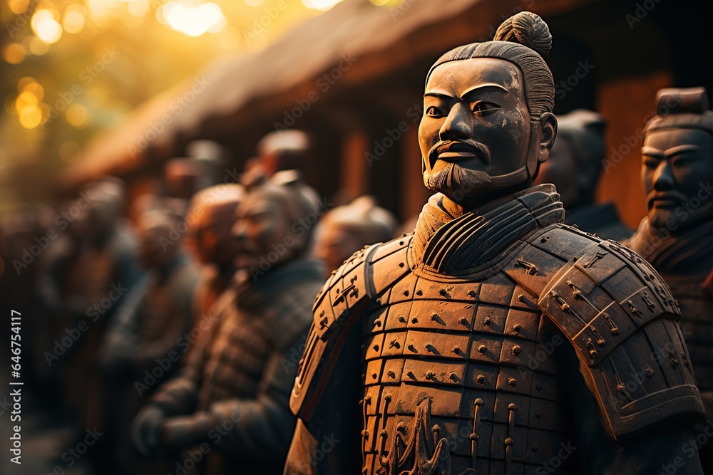 Terracotta Army: Rows of terracotta soldiers guarding the tomb of China ...