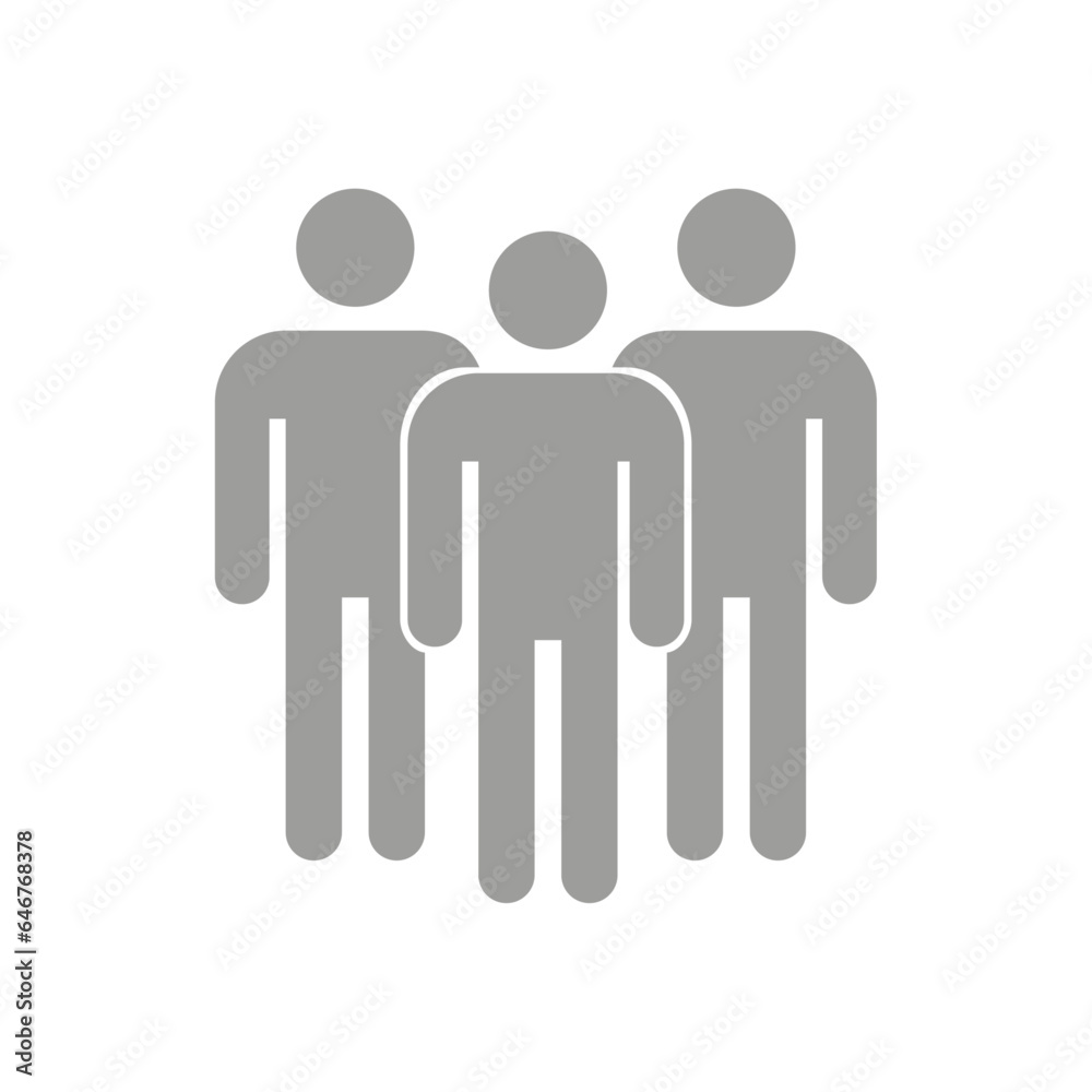 Vector flat illustration in grayscale. Avatar, user profile, person ...