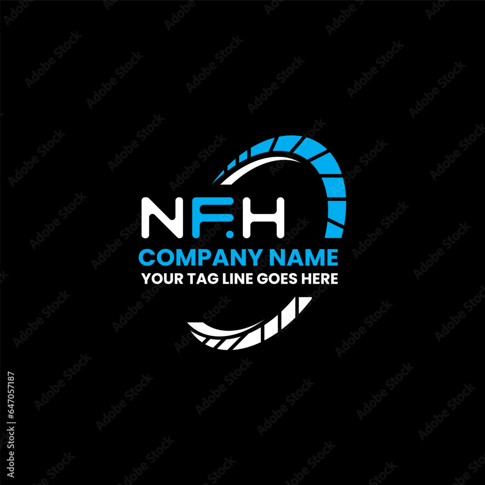 Image vectorielle Stock NFH letter logo vector design, NFH simple and ...