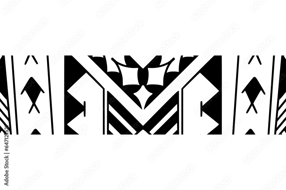 Wrap around arm polynesian tattoo design. Pattern aboriginal samoan ...