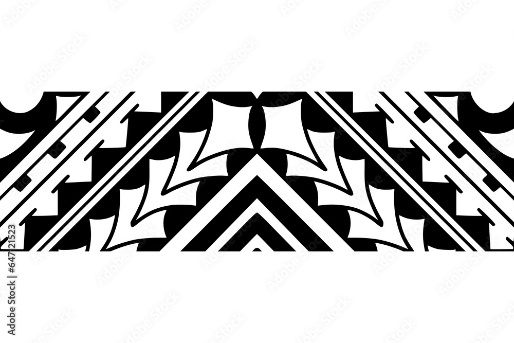 Wrap around arm polynesian tattoo design. Pattern aboriginal samoan ...