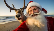 Santa And His Reindeer Free Stock Photo - Public Domain Pictures