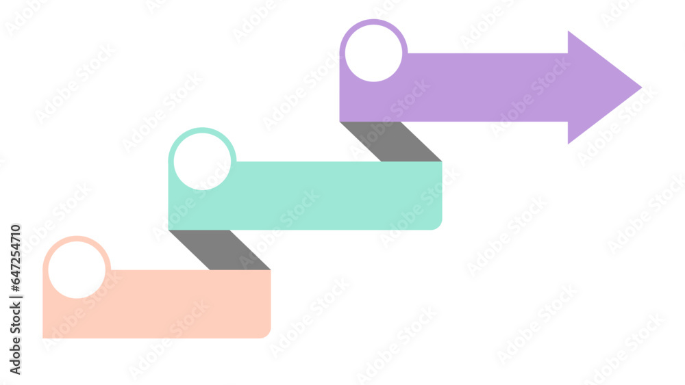 Blank company process chart infographic template as vector with 3 ...