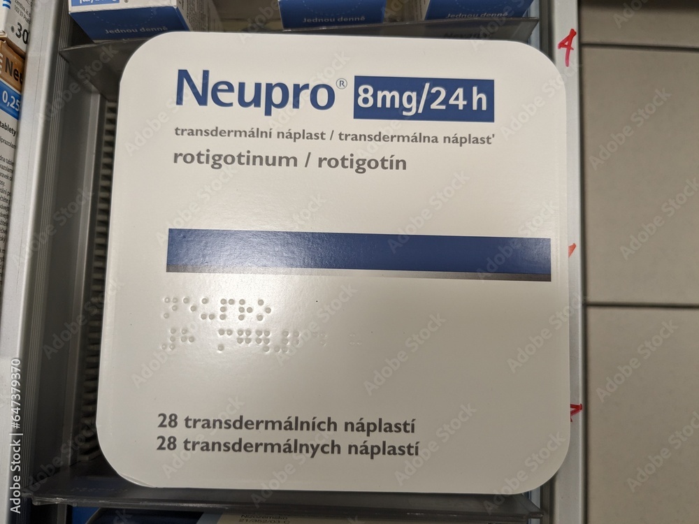 Foto de Stock Prague,Czech republic-August 16 2023:Neupro 8mg 24h TTD ...