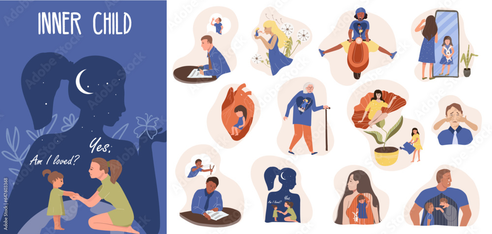 Inner Child Set Stock Vector | Adobe Stock