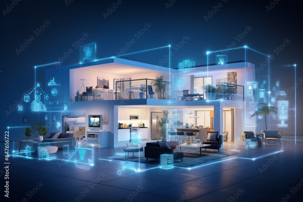 Smart home technology. Utopian dwelling; in the future. Future-proofing ...