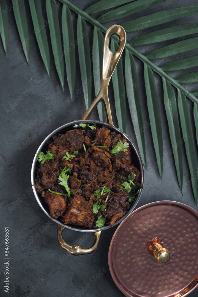 Sukha mutton or chicken, dry spicy Murgh or goat meat served hot ...