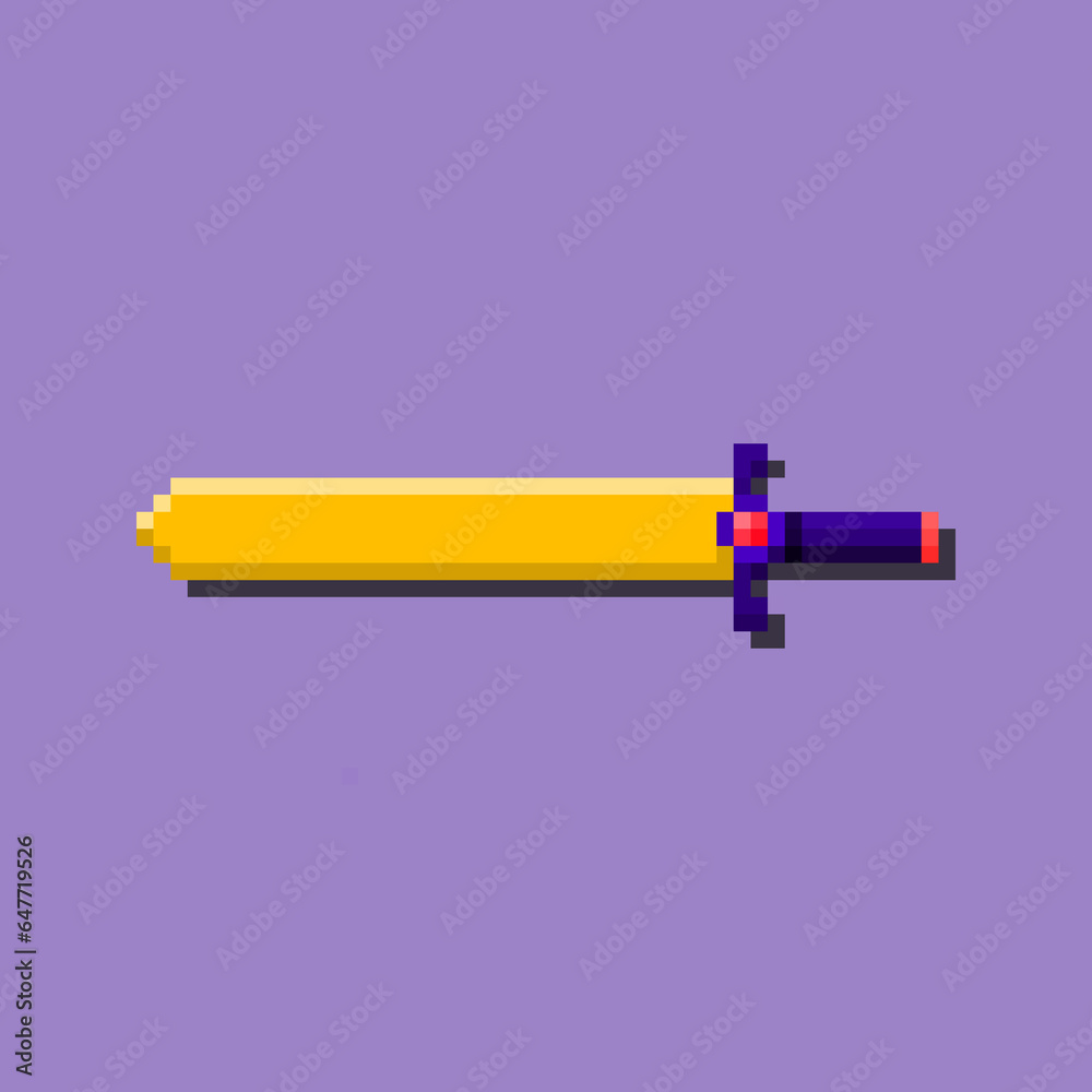 Sword Retro Pixel art design, Knife design with 8 bit art style, old ...